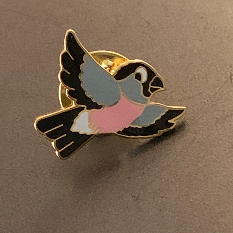 Bird Enamel Pin - Etsy