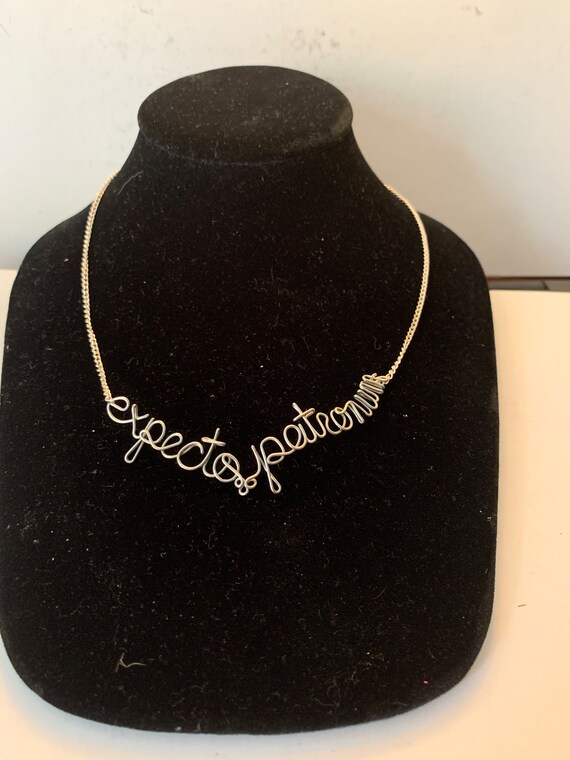 Harry Potter Expecto Patronus Silver wire Necklace - Gem