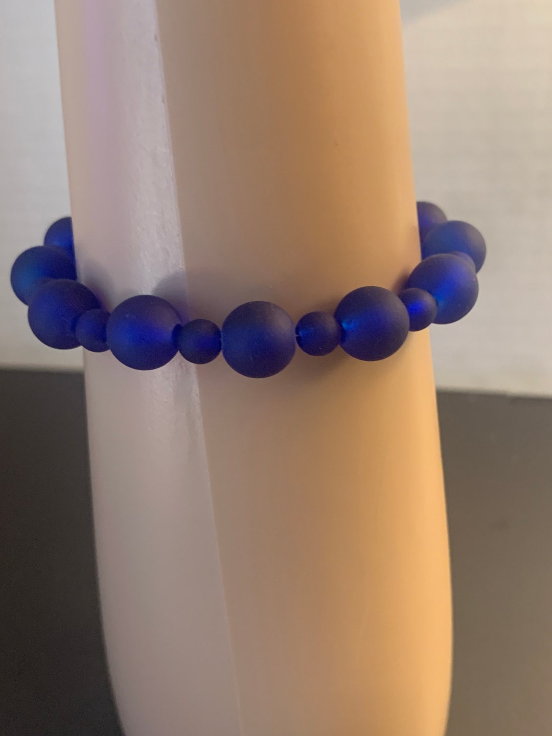 BLUE BEADED BRACELET - Etsy