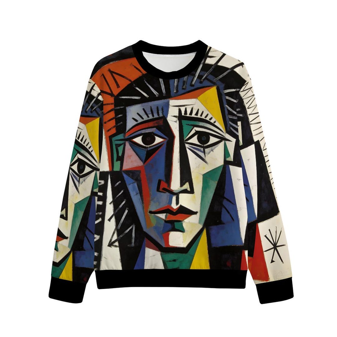 Picasso Style Unisex Crewneck Sweater – Abstract Art Sweatshirt - Etsy