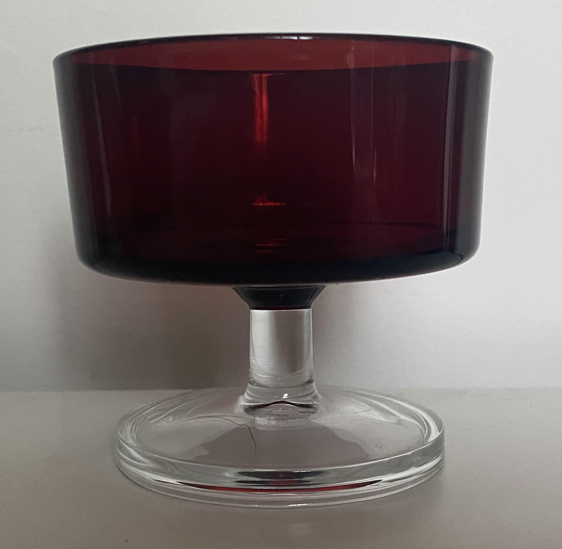 Vintage Set of Six Deep Red Glass Serving Dishes - Etsy