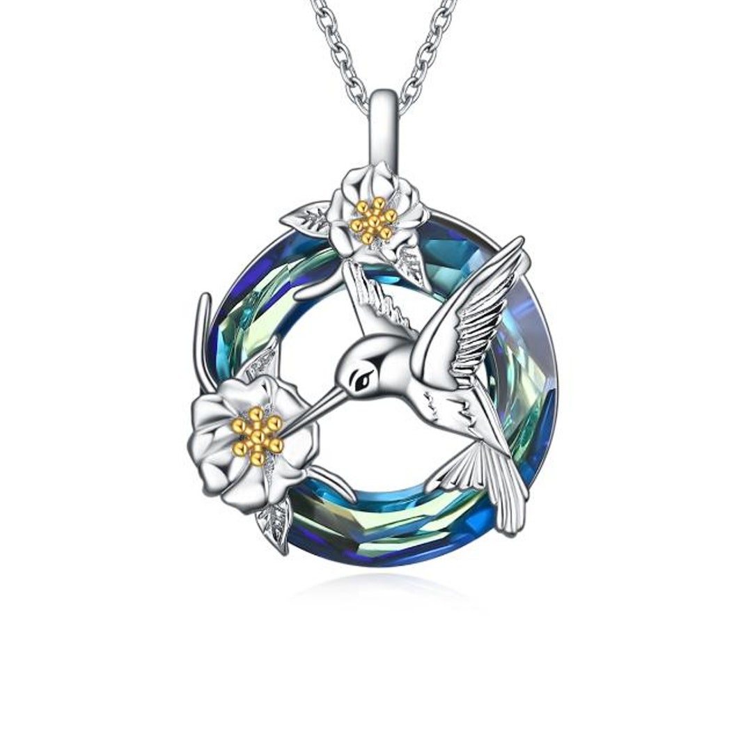 Hummingbird Necklace With Blue Crystal Gifts for Women - Etsy