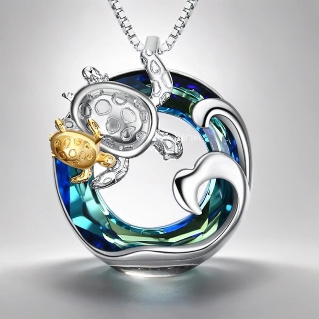 Sea Turtle Pendant Necklace, Ocean Animal Jewelry, Unique Under the Sea ...