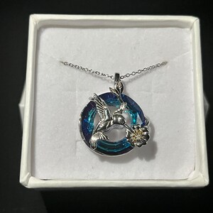 Hummingbird Necklace With Blue Crystal Gifts for Women - Etsy