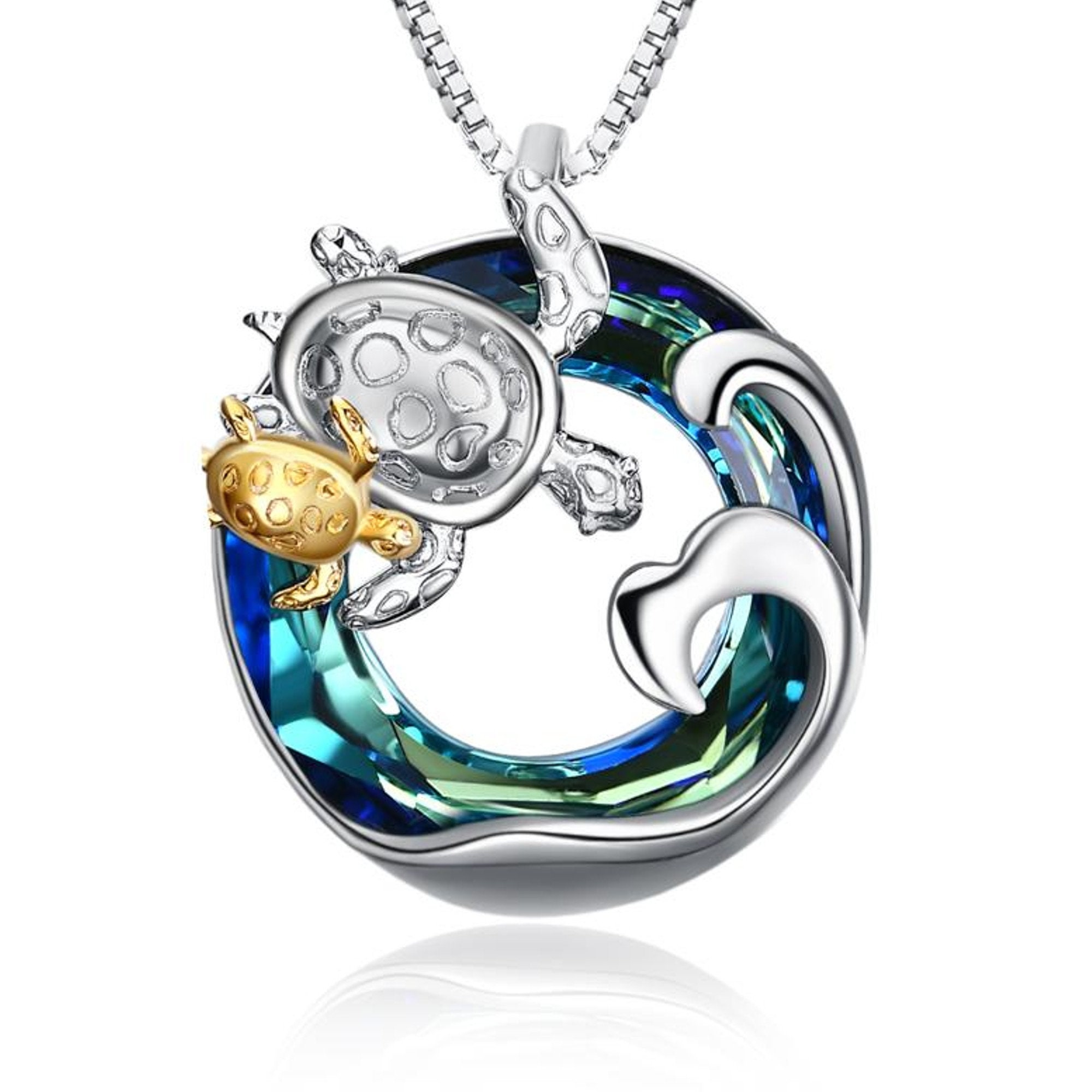 Sea Turtle Pendant Necklace, Ocean Animal Jewelry, Unique Under the Sea ...
