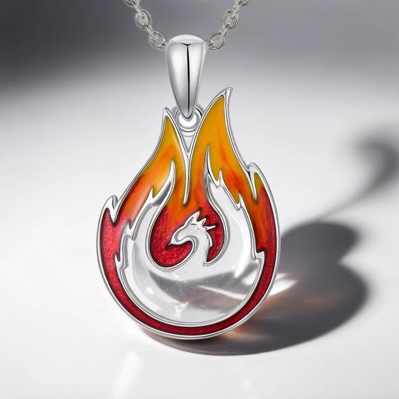 Phoenix Necklace Flame Necklace Phoenix Pendant Necklace Jewelry Gifts ...