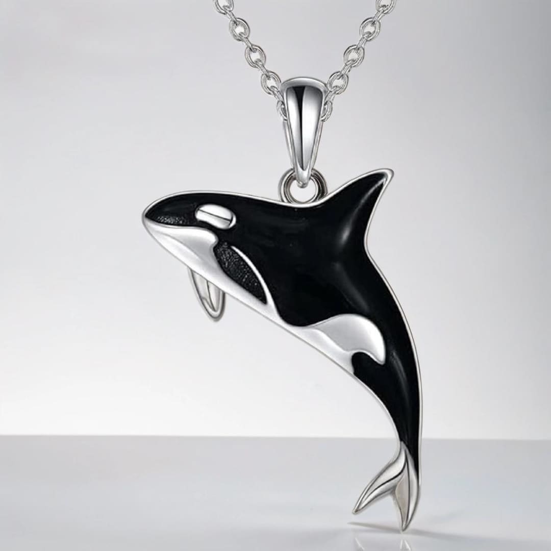 Ocean Killer Whale Necklace for Women Sterling Silver - Etsy