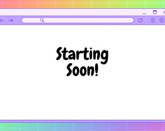 Twitch Starting Screen Rainbow - Etsy