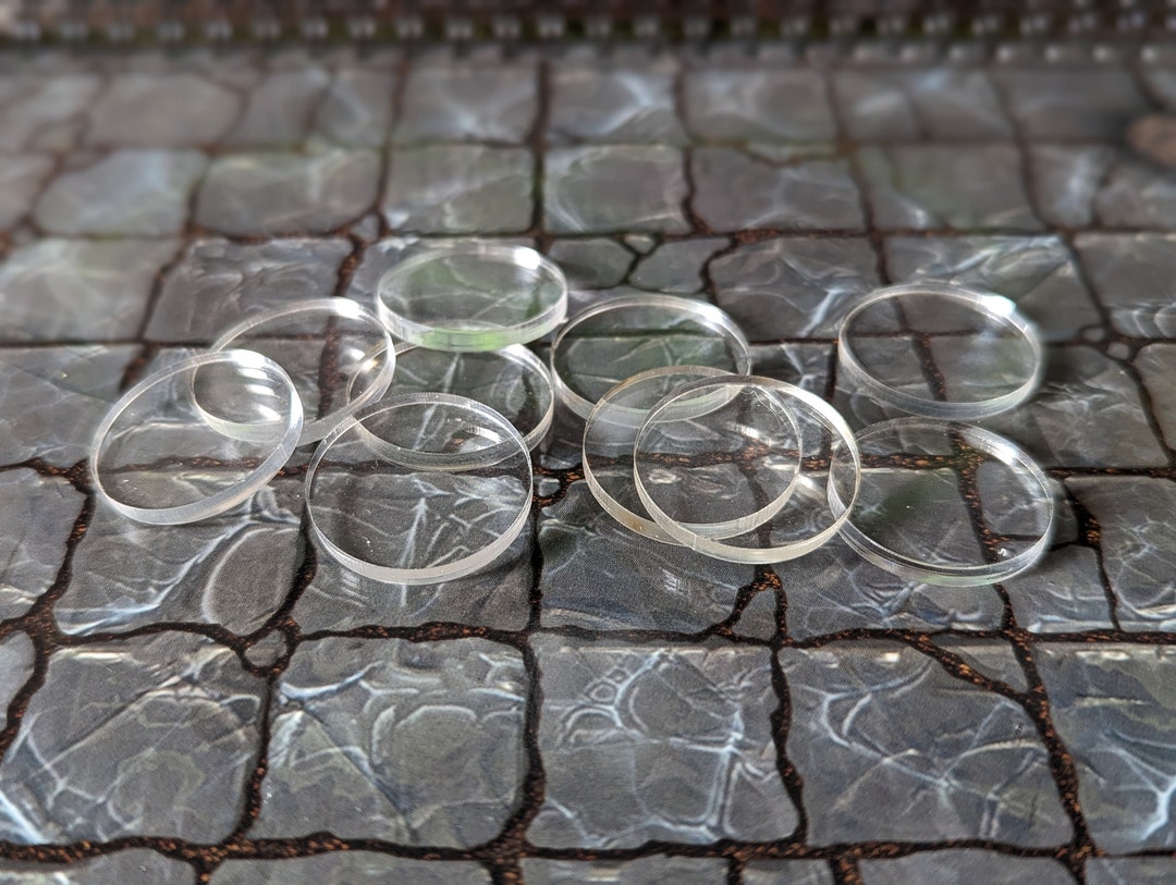 Clear Acrylic Bases / Dry Erase Tokens Dungeons and Dragons Tokens ...