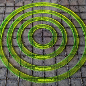 Area of Effect Spell Templates / Spell Rulers Dungeons and Dragons ...