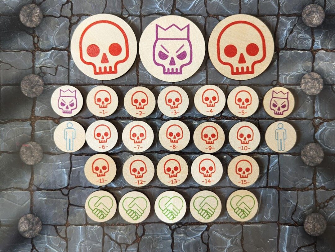 Monster Tokens Starter Pack woodencolour Dungeons and Dragons Tokens ...