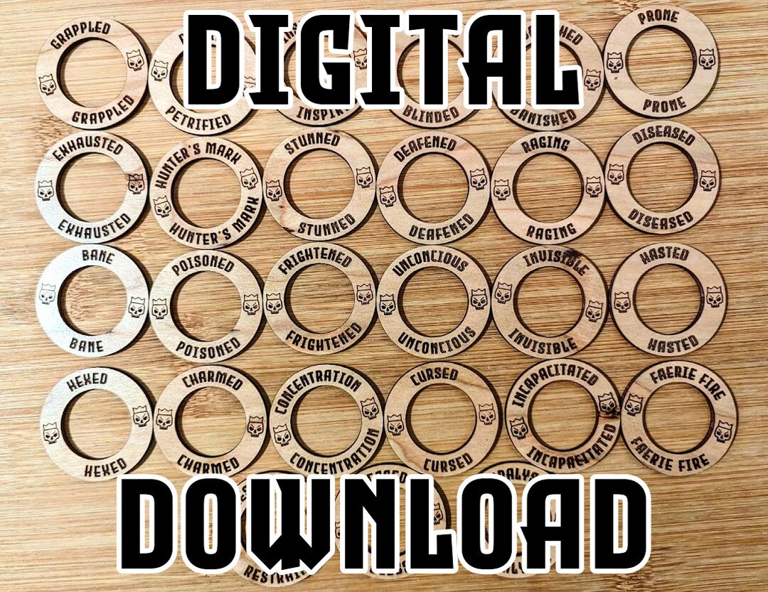 Condition Rings / Condition Markers for Dungeons and Dragons - Digital ...