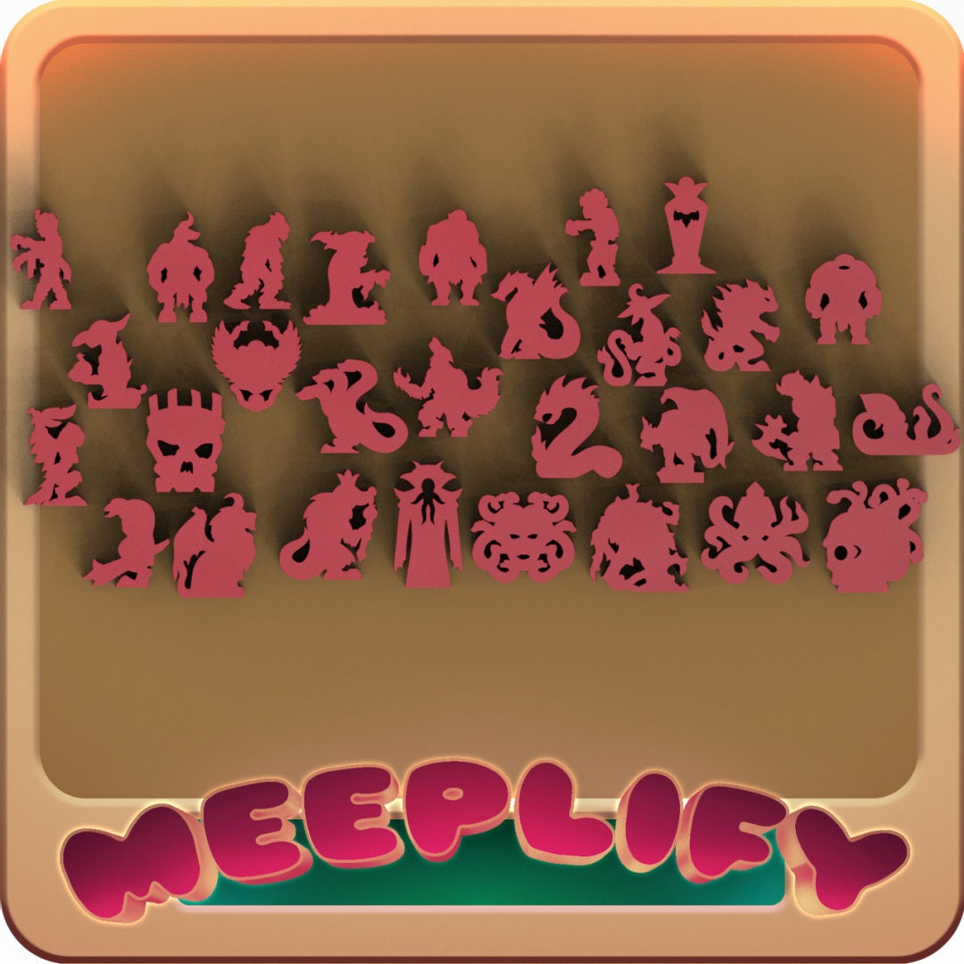 Monster Meeples - Tabletop / Board Gaming Accessories - Etsy UK