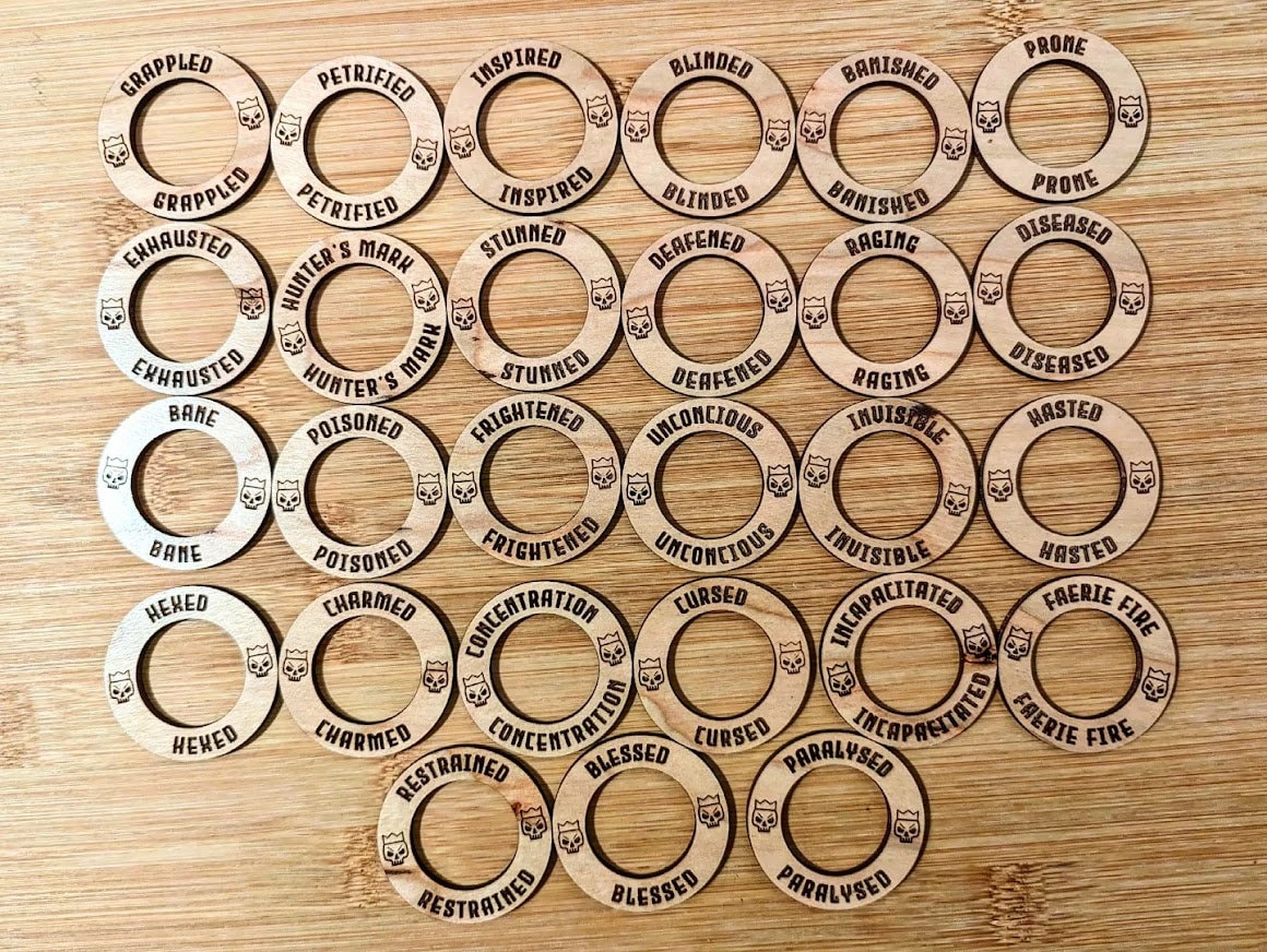 Condition Rings / Condition Markers for Dungeons and Dragons - Digital ...