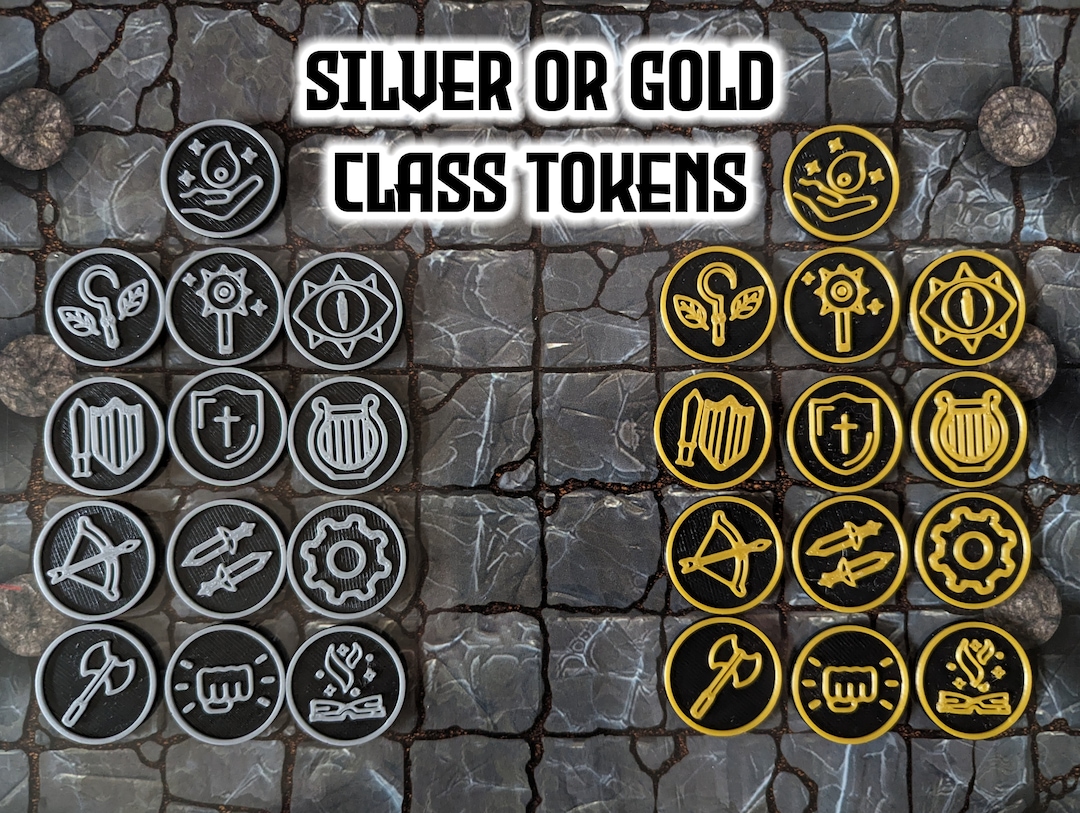 D&D Character Class Tokens - Dungeons and Dragons Tokens / Dungeon ...