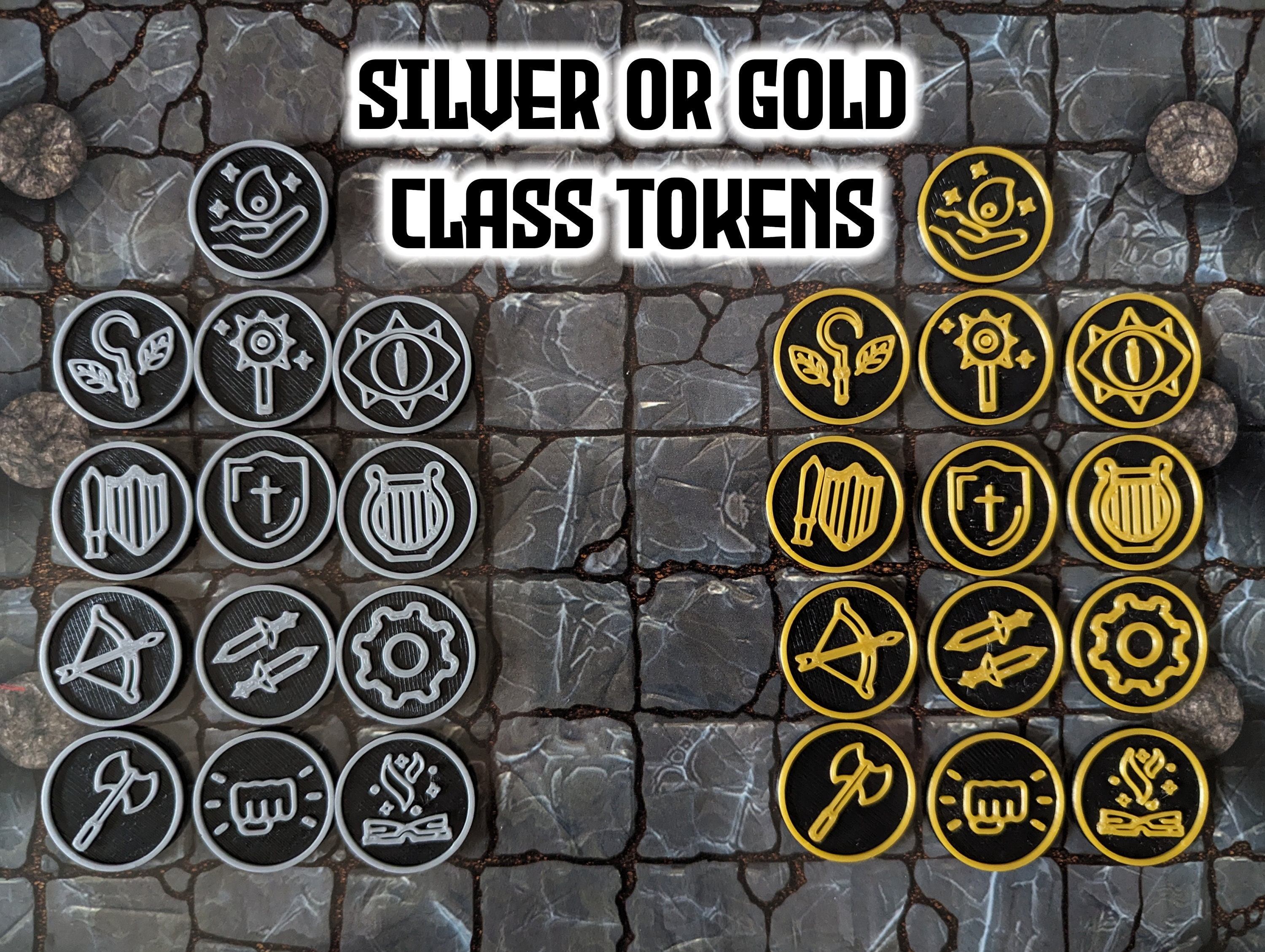D&D Character Class Tokens Dungeons and Dragons Tokens / Dungeon Master ...
