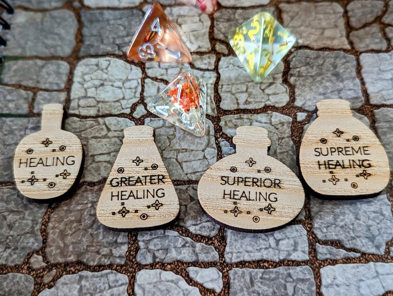 Potion of Healing / Health Potion Tokens Dungeons and Dragons TTRPG ...