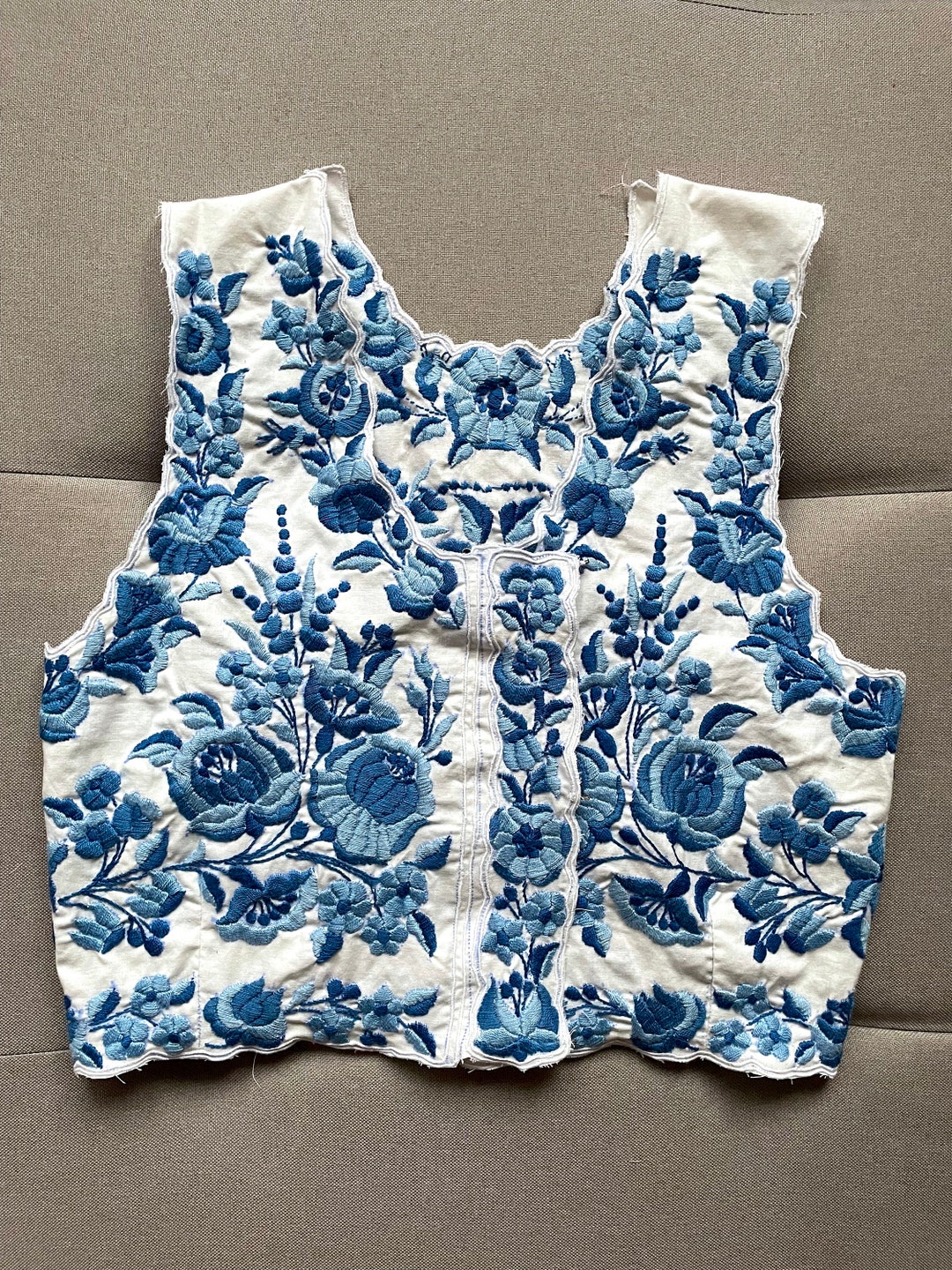Hungarian Embroidery, Traditional Hungarian Hand Embroidered Blue Vest ...