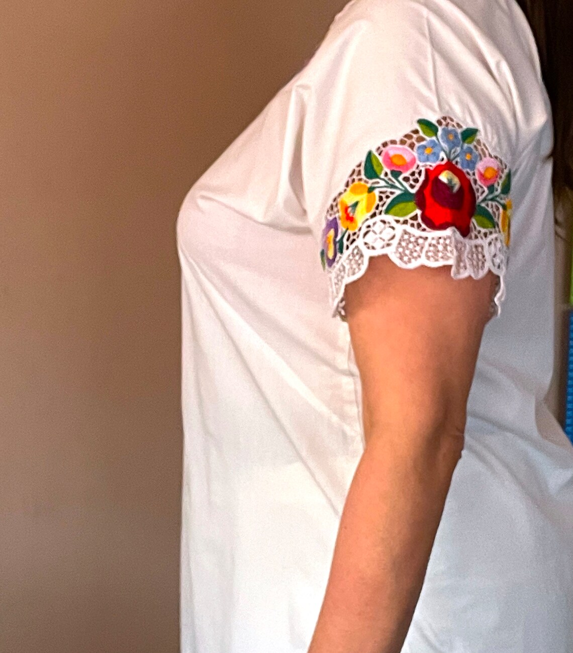 Vintage Hungarian Handmade Blouse. Colorful Hand Embroidered Outfit ...