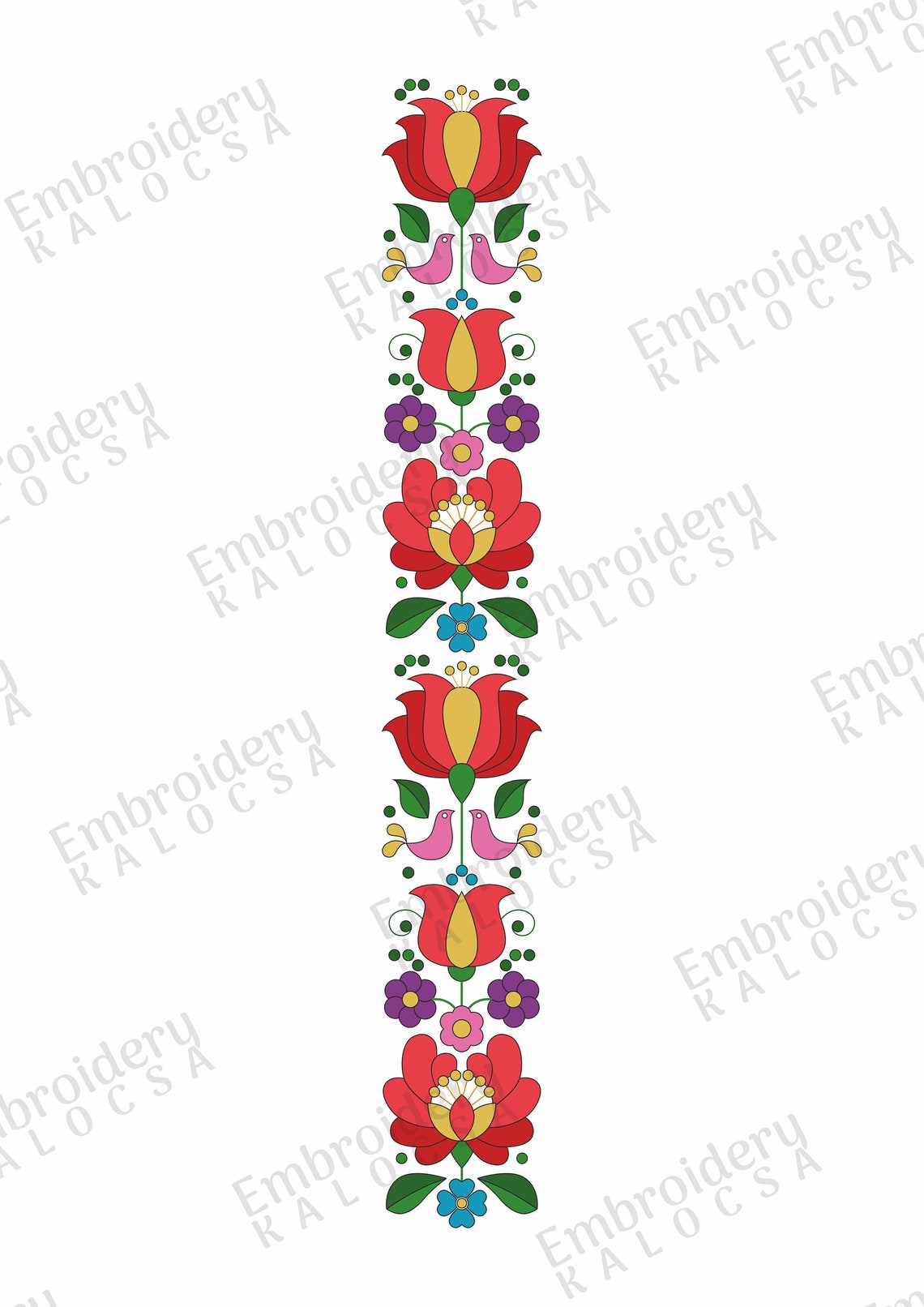 Hungarian Embroidery Design. Flowers Embroidery Pattern for - Etsy
