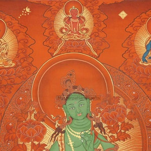 6 Chakra Thanka , Green Tara Thanka , Tibetan Thanka Art , Tibetan Art ...