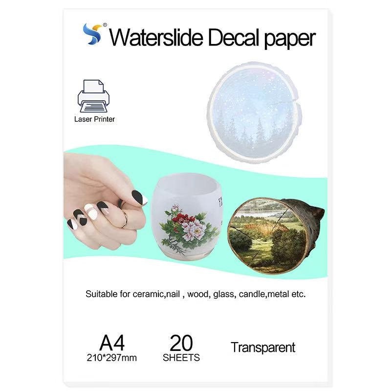 Waterslide Decal Paper for LASER PRINTERS 20 Sheets, A4 Size, White or ...