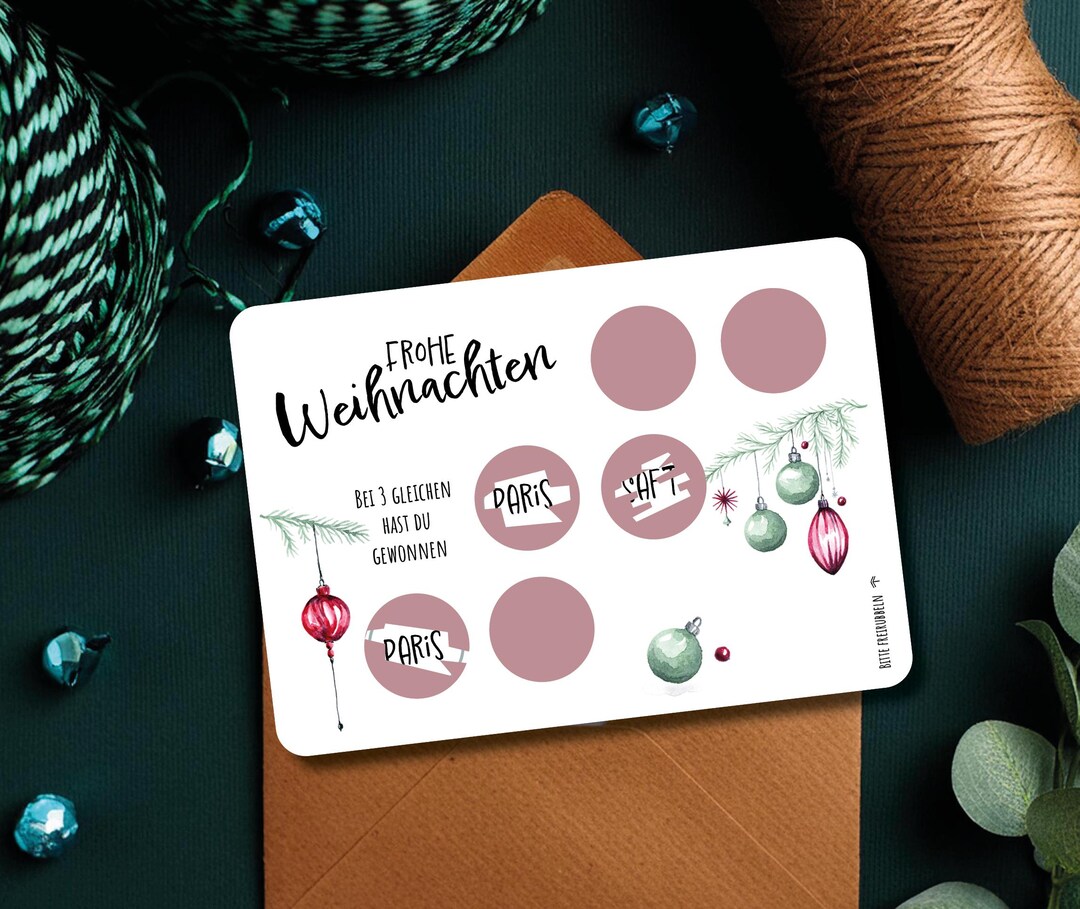Romantic Scratch-off Christmas Card | Love & Gift Certificate | Fun ...