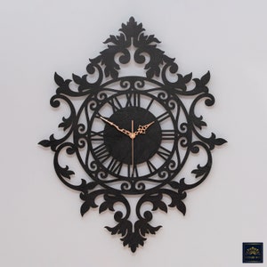 Vintage Wall Clock, VICTORIAN Design, Wooden Clock for Bedroom, Living ...