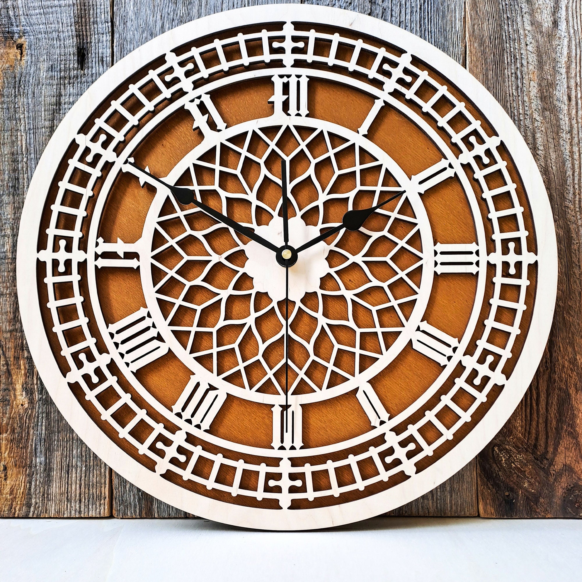 BIG BEN CLOCK, Large, Wooden Wall Clock, Rustical Wall Decor,clock for ...