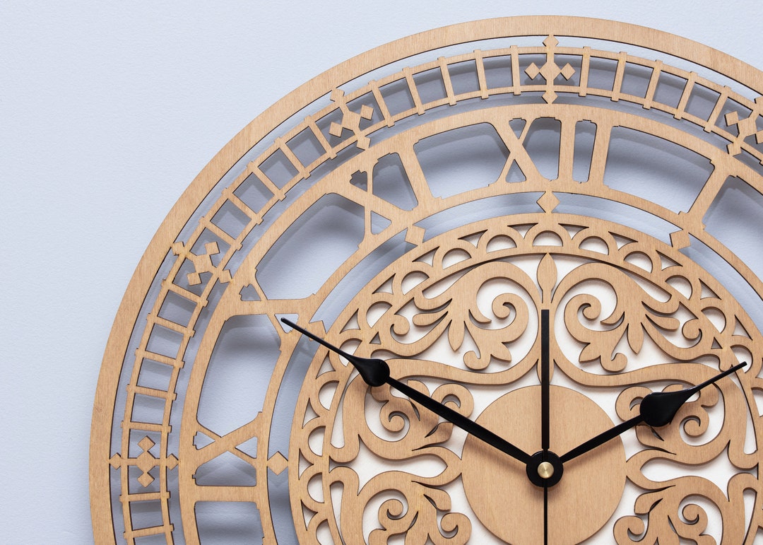 Vintage Wall Clock,victorian Design,, Wooden Clock for Bedroom, Living ...