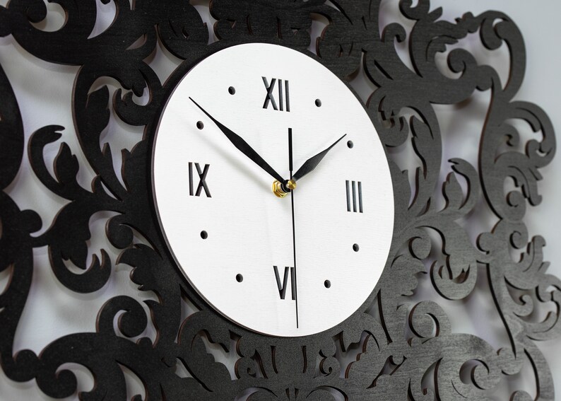 CROWN Vintage Wall Clock VICTORIAN Designwooden Clock for - Etsy