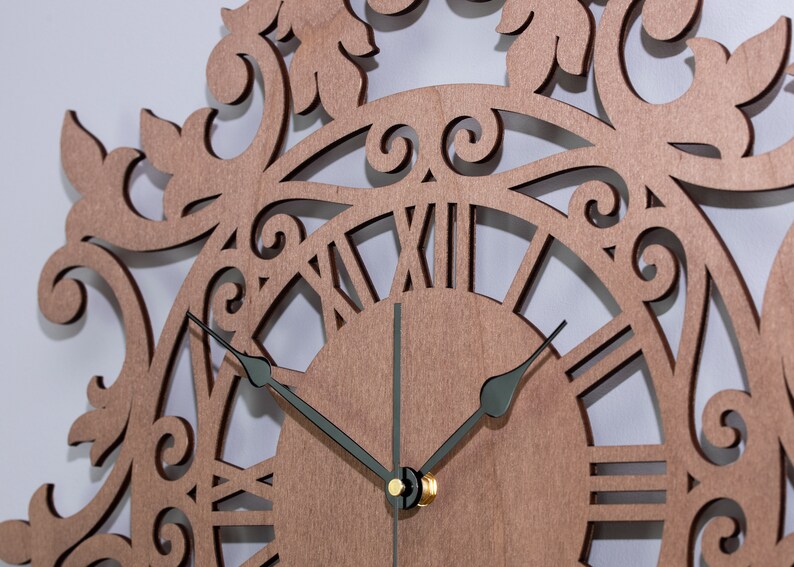 Vintage Wall Clock, VICTORIAN Design, Wooden Clock for Bedroom, Living ...
