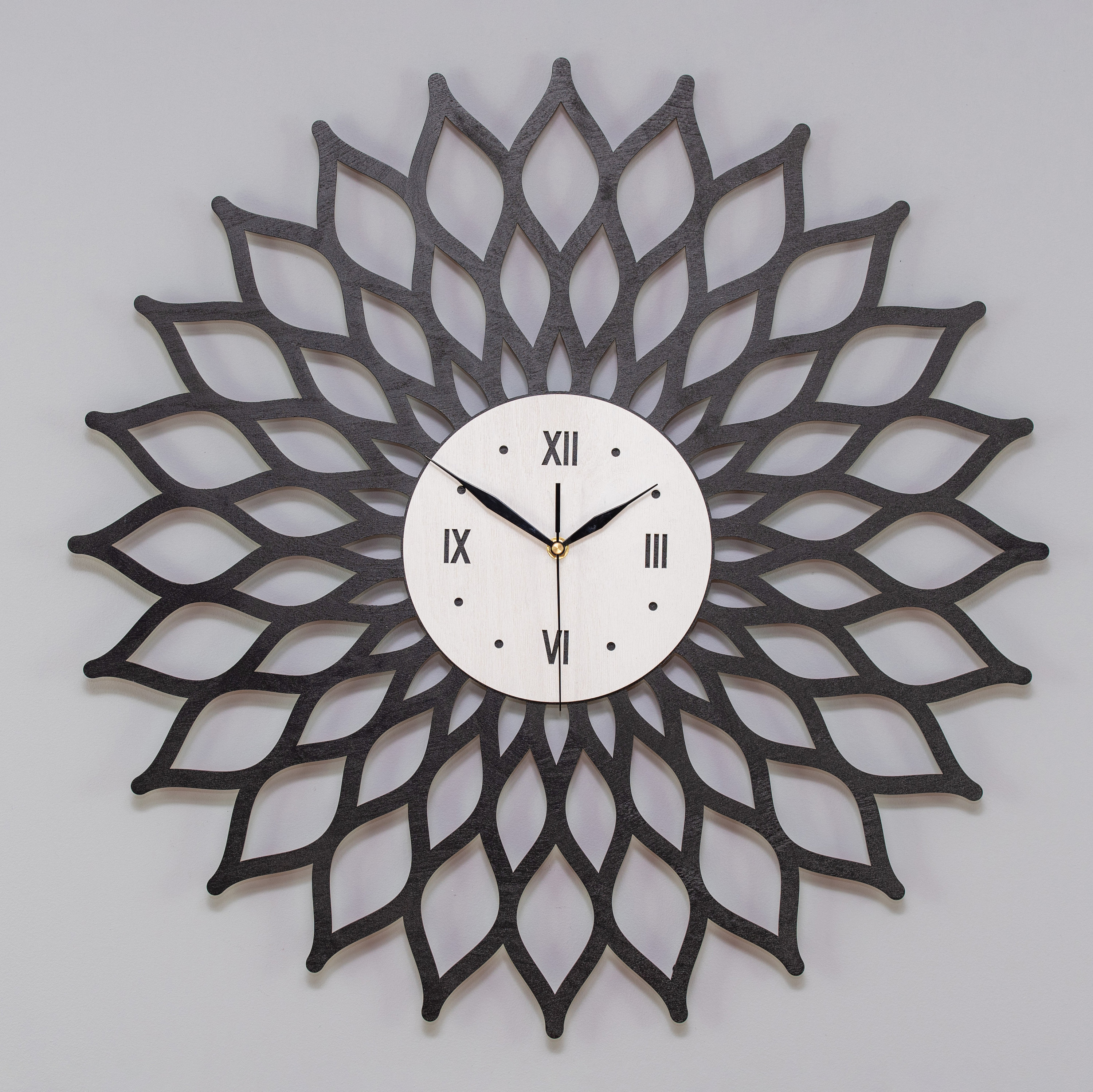 SUNBURST, Mid Century, Wall Clock,design,, Wooden Clock for Bedroom ...