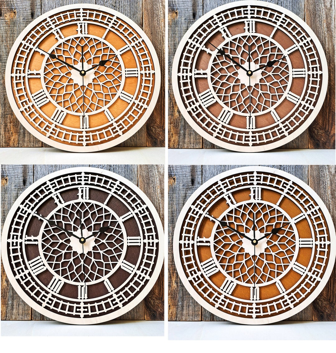 BIG BEN CLOCK, Large, Wooden Wall Clock, Rustical Wall Decor,clock for ...