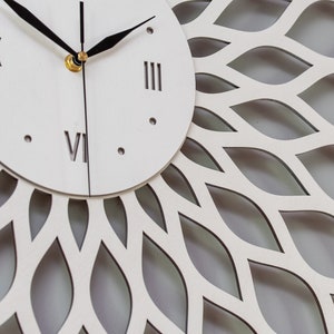 SUNBURST, Mid Century, Wall Clock,design,, Wooden Clock for Bedroom ...