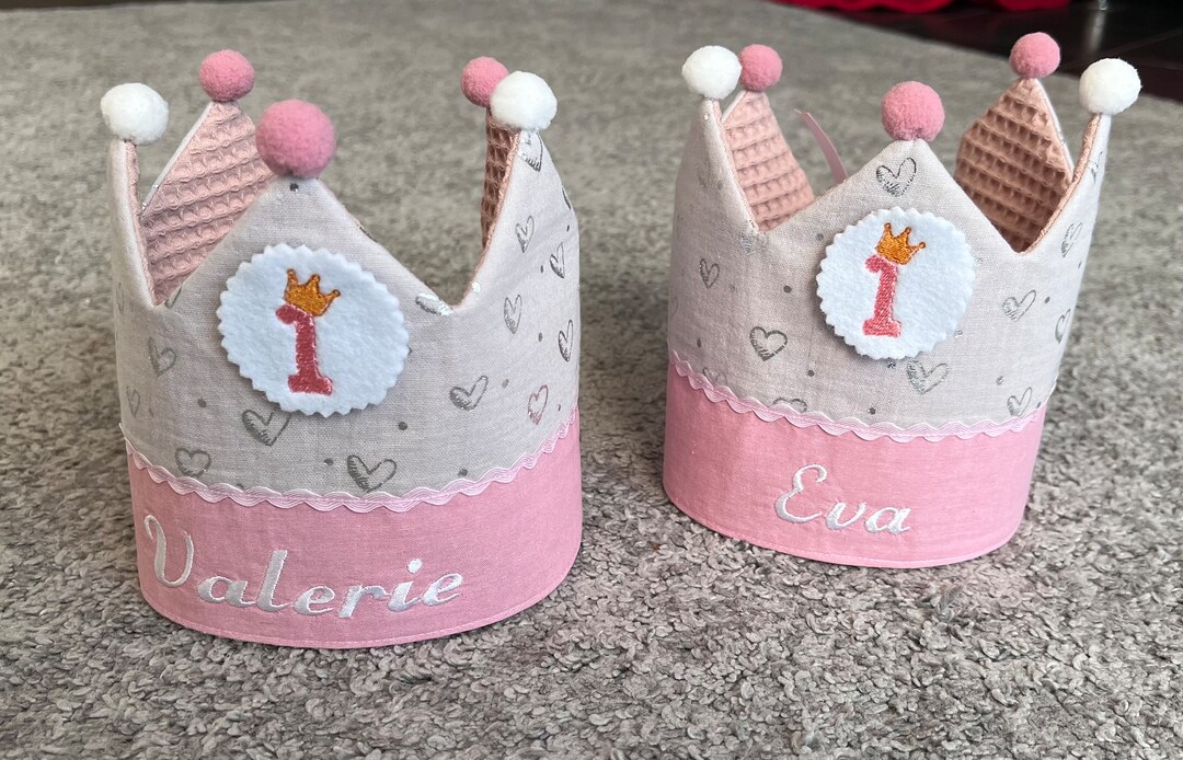 Birthday Crown Heartfelt With Name and Numbers (optional) - Etsy
