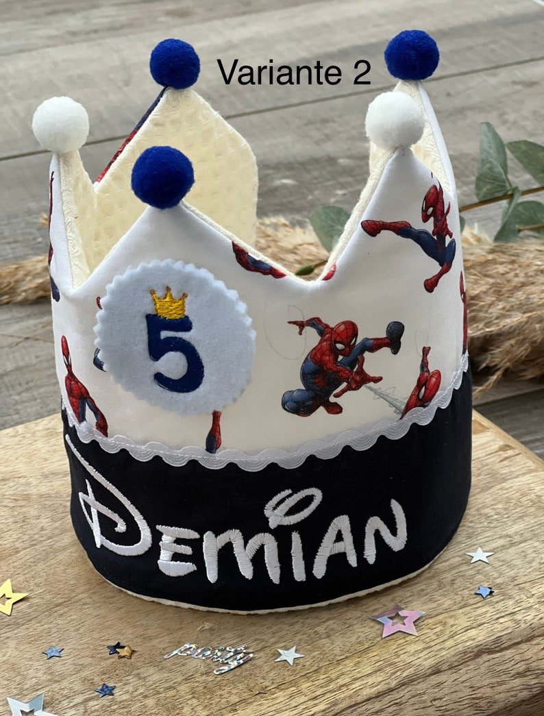 Spiderman Birthday Crown With Name and Numbers for Boys and Girls - Etsy