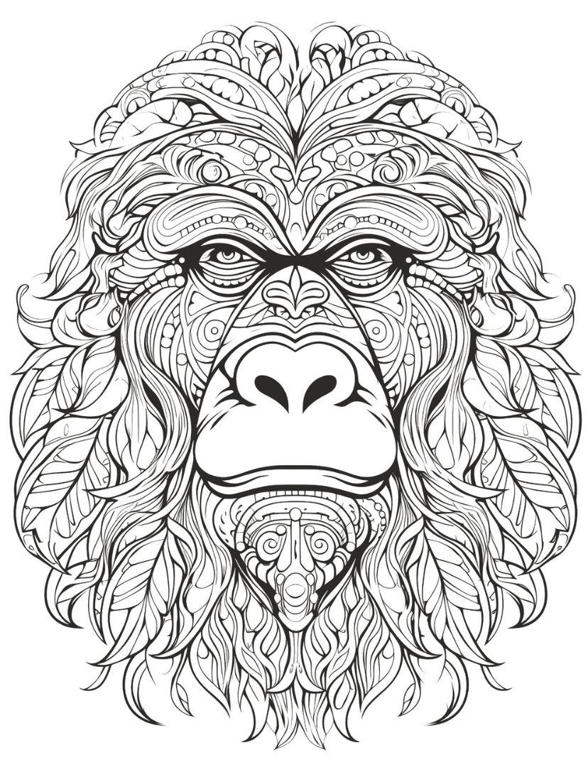 50 Mandala Animals Coloring Pages | Instant Download | Light and Dark ...