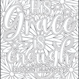 Bible Verse Quotes Coloring Book | Set of 40 Page Christian Coloring ...