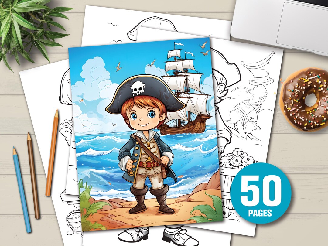 Pirates Coloring Book for Kids - Etsy