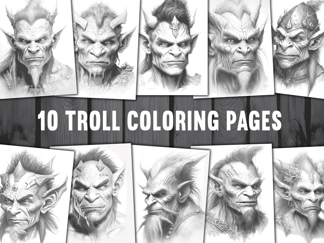 10 Enchanted Trolls Coloring Pages | Faeries, Gnomes, Trolls, Goblins ...