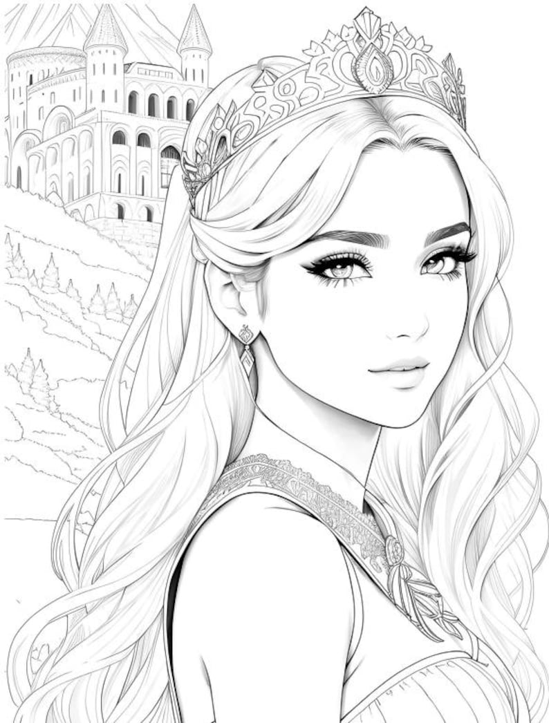 Greek Princess Coloring Book | 60 Intricate Pages, Positive ...