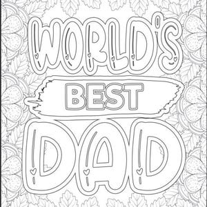 Dad Quotes Coloring Book | Relaxing Stress Relief | Set of 40 Coloring ...