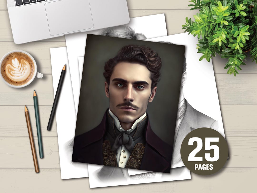 25 Victorian Style Men Coloring Pages | Kids Coloring Sheets | Light ...
