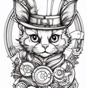50 Realistic Cat Coloring Pages | Animal Coloring Sheets | Instant Download | Printable Pdf File ...
