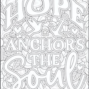 Bible Verse Quotes Coloring Book | Set of 40 Page Christian Coloring ...