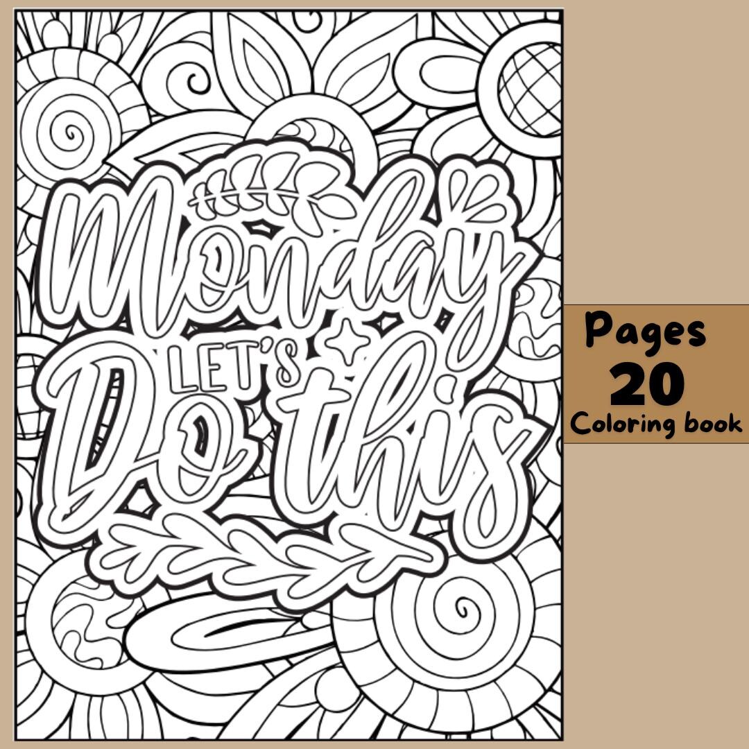 Set of 20 Coloring Pages | Motivational Quotes Coloring Pages ...