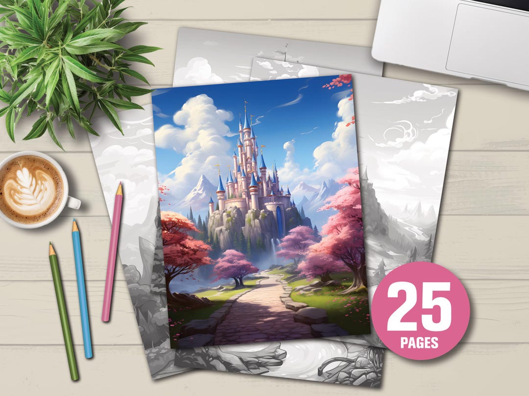 25 Fairytale Kingdoms Coloring Pages | Adults Kids Coloring Pages ...