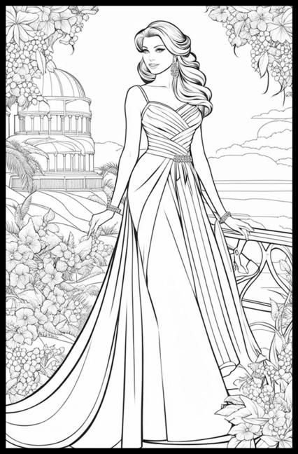Women's Fashion Coloring Pages | 30 Dress Designs (printable PDF) - Etsy