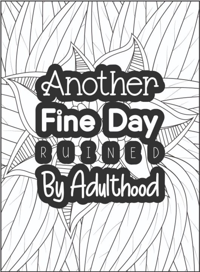 Sassy Quotes Coloring Pages | Set of 47 Coloring Pages | Printable ...